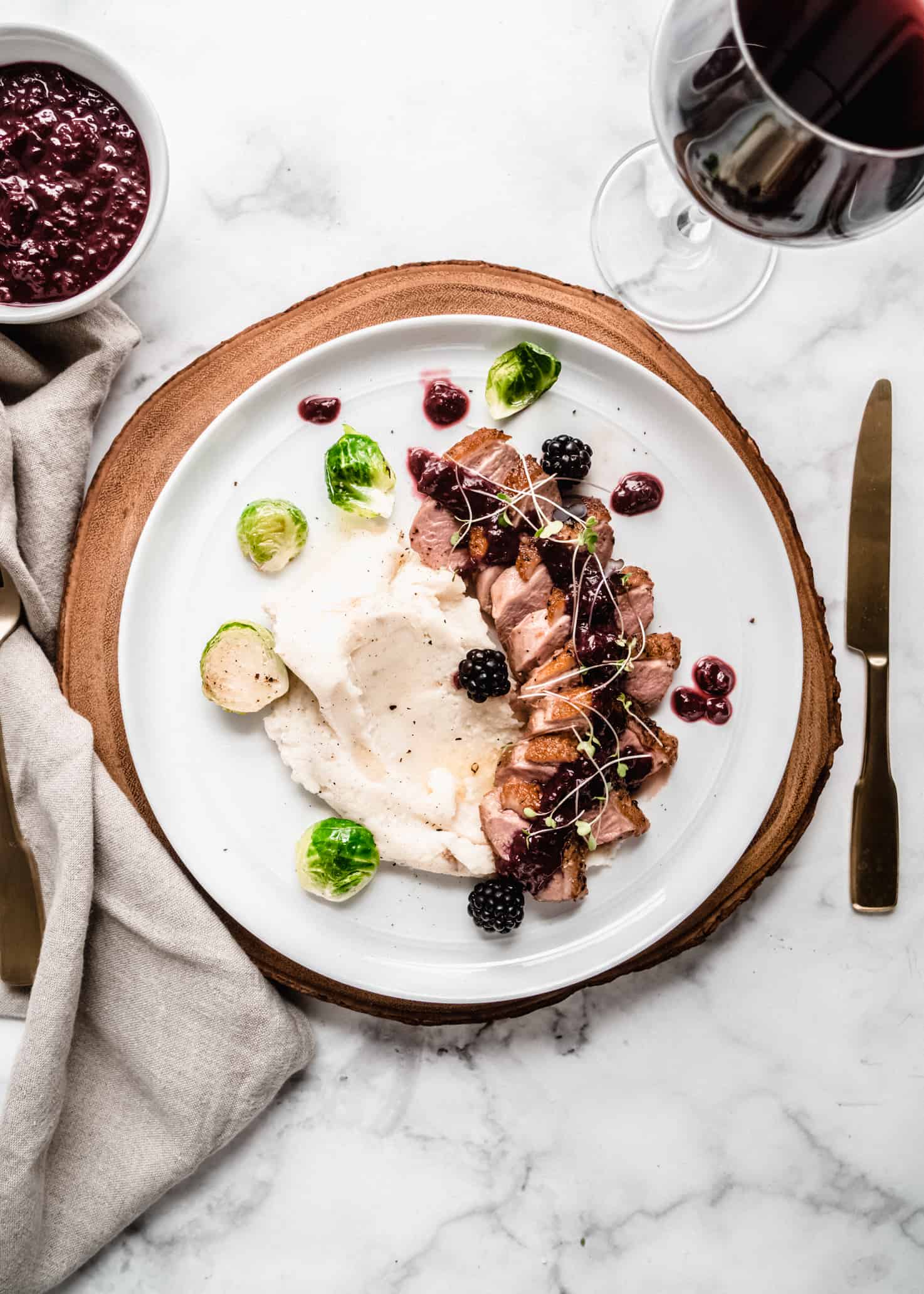 Duck Breast with Blackberry Sauce - The Windy City Dinner Fairy