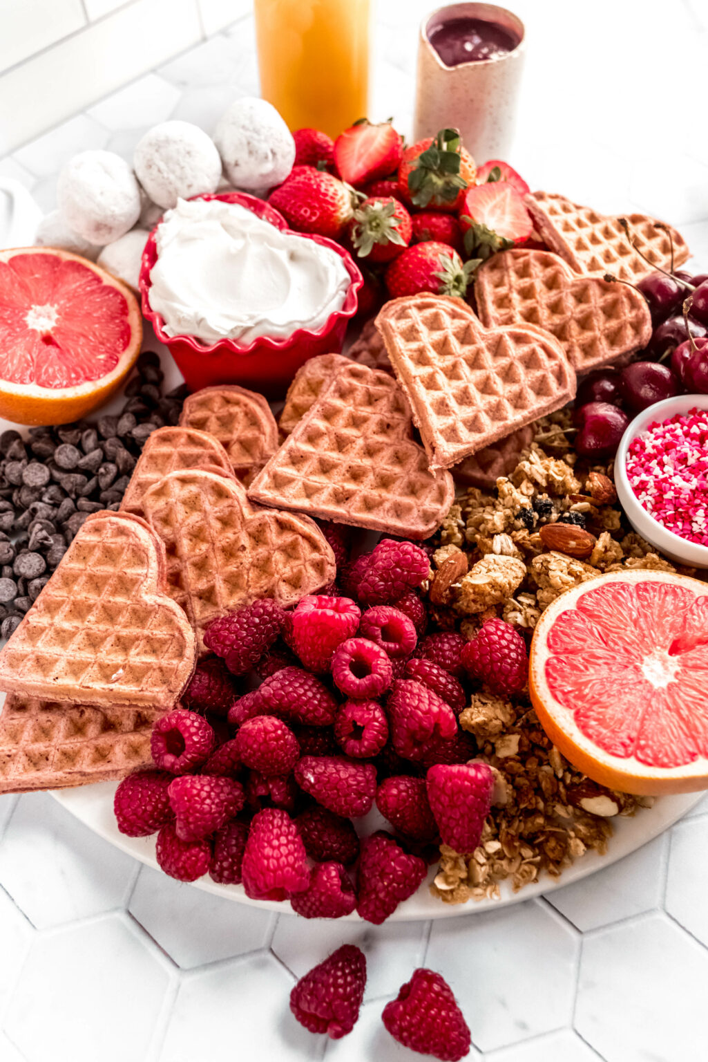 How to Make a Valentine's Day Waffle Breakfast Board